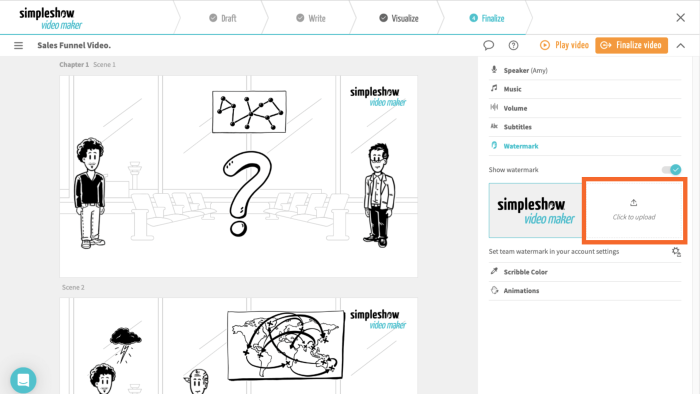 How can I add my own branding logo? - simpleshow